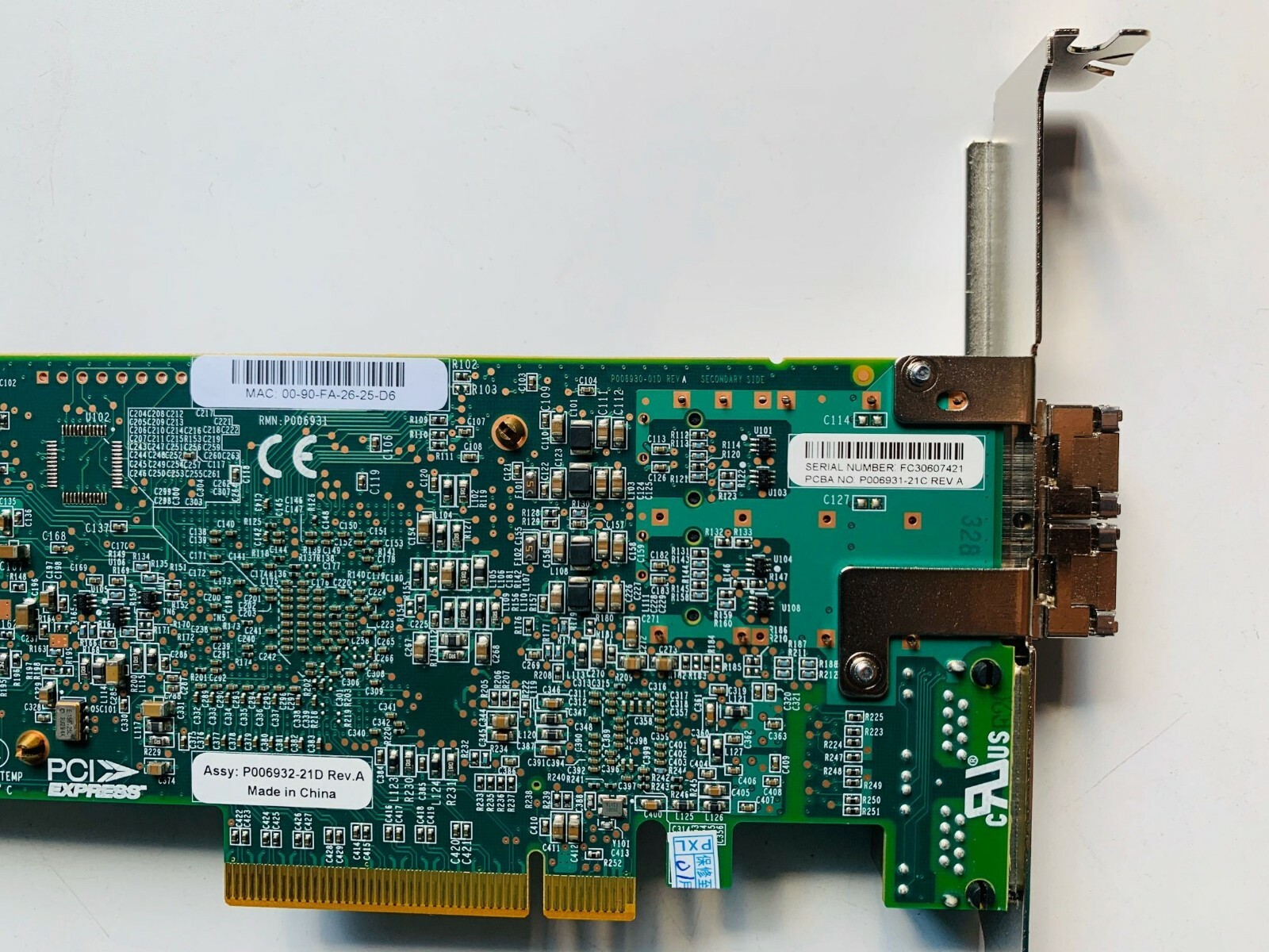 IBM EN0H 74Y3518 00E9267 2B93 4-Port PCIe2 (2x 10Gb FCoE, 2x 1GbE RJ45 ...
