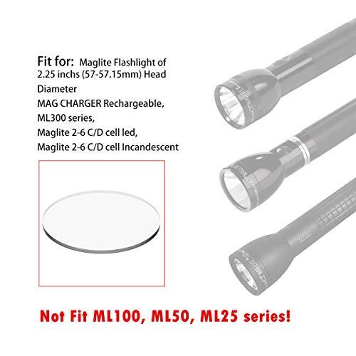 Lens fit Maglite C or D Cell Full Size Flashlights Upgrade - Tempered ...