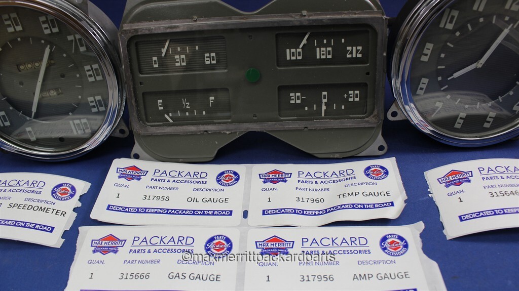 1937 Packard Junior Instrument Cluster Analog Speedometer Clock Fuel ...