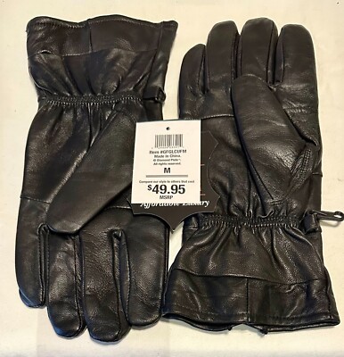 Diamond Plate Soft Leather Gloves with Cuff Size Medium | eBay