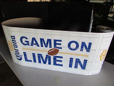 NEW 20' Corona "Game On Lime In" Decorative Roll Beer Banner Extra ...
