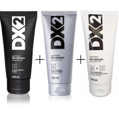 DX2 Set 3 x 150ml anti-dandruff anti-graying anti-hair loss shampoo | eBay