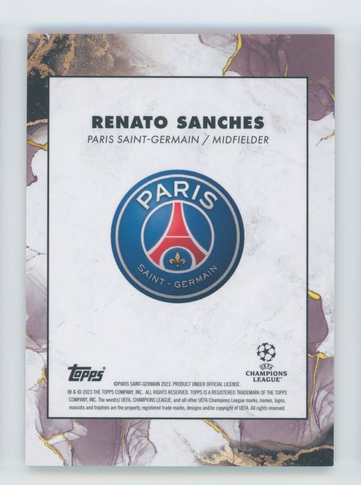 2022-23 Renato Sanches Topps Inception Star Quality Red PSG Soccer Card ...