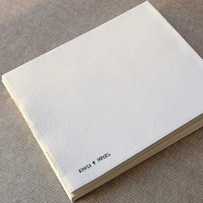 KHADI HANDMADE RAG PAPER BOOK BLOCK 21 x 25 cm Smooth | eBay
