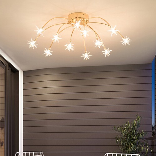 Star Meteor LED Chandelier Kids Room Modern Flush Mount Ceiling Light ...