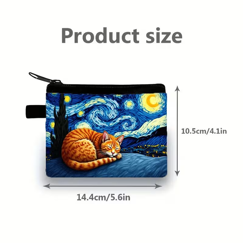 Cat Themed Polyester Small Coin Purse - Sale For Our Animal Charity ...