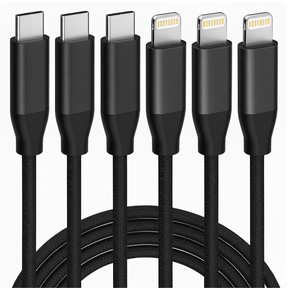 Heavy Duty Braided PD Fast Charger Lead USB C to iPhone Cable 14 13 12 ...