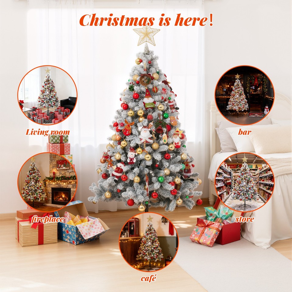 NOVAROOT 4.5FT/6FT Artificial Christmas Tree with Light Xmas Tree for ...
