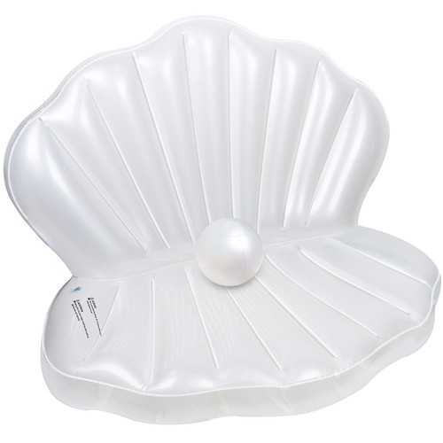Inflatable Seashell Pool Float, Giant Clam Air-Filled Toys with Pearl ...