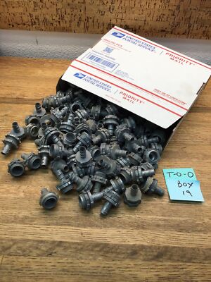 Lot of 100 Regal 671 Screw-in Connectors for Flexible Metal Conduit 3/8 ...
