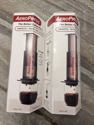2 BRAND NEW Sealed, AeroPress Portable Travel Coffee Press Kit ...