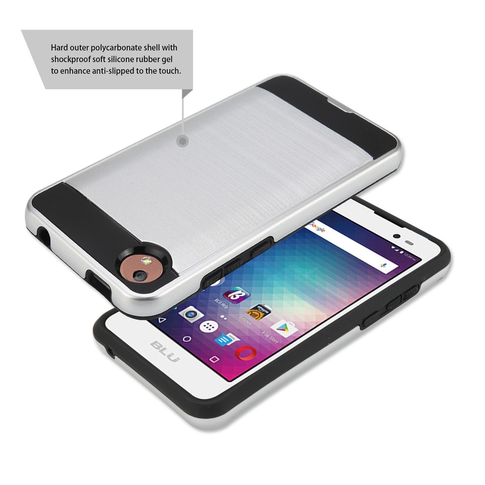 For BLU Dash G (D490U) Rugged Hybrid Matte Tough Case Cover + Screen ...