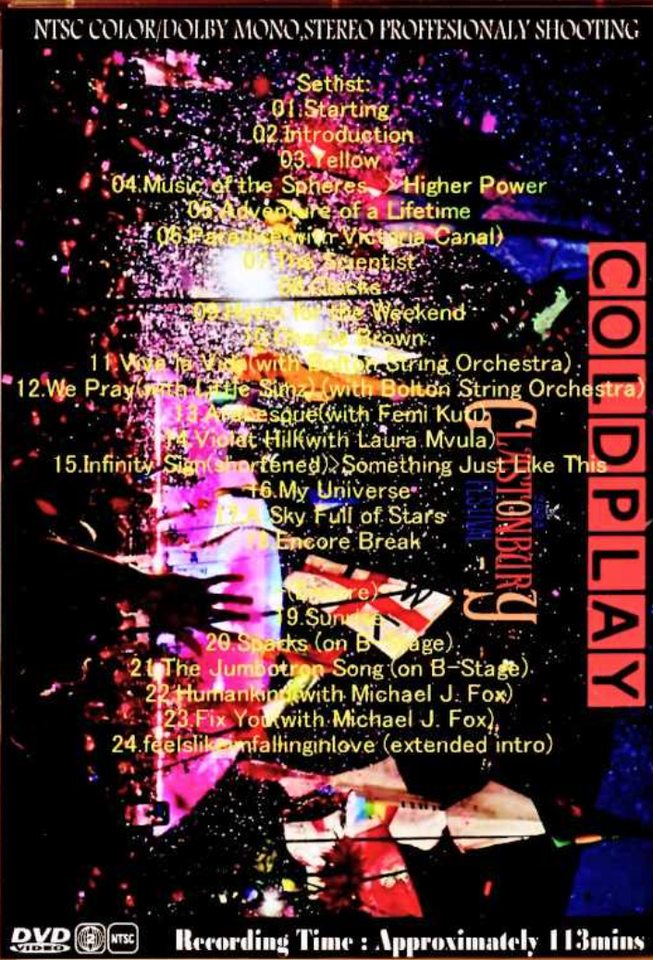 NO DUTY B2GO F/S Coldplay UK 2024 Complete DVD | eBay