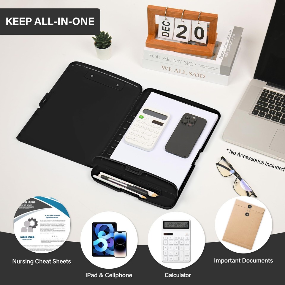 Clipboard with Storage, High Capacity Clip Boards 8.5x11, Heavy Duty ...