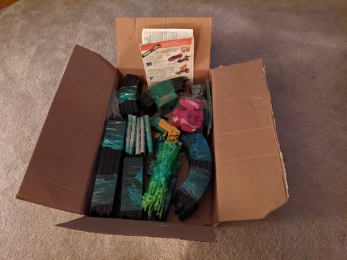 Tyco Electric Racing Set Nite Glow Empire 1000 Slot Car HO Scale P6622Q ...