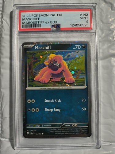 2023 Pokemon Paldea EN Maschieff Mabostiff ex BOX #142 PSA 9 | eBay UK