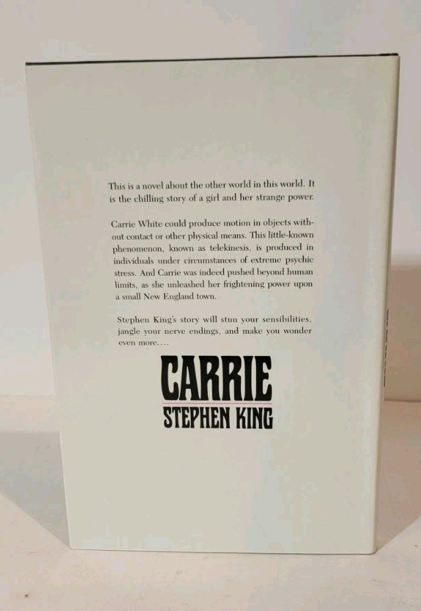 Carrie By Stephen King Doubleday Hardcover 1974 Copy Excellent ...