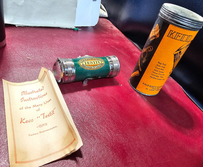 Antique Flashlight fish eye bulb Circuit tester Testit Fuse Electrician ...