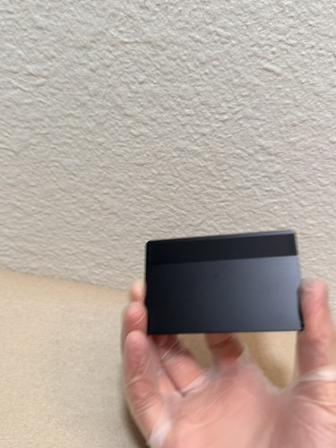 Black Matt Stainless Steel Credit Card Blank Magnetic Strip Back Silver ...