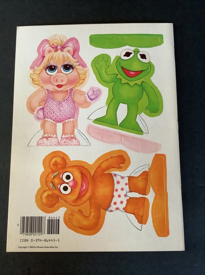 Vintage Paper Dolls Muppet Babies Kermit Piggy Fozzie 1984 Jim Henson ...