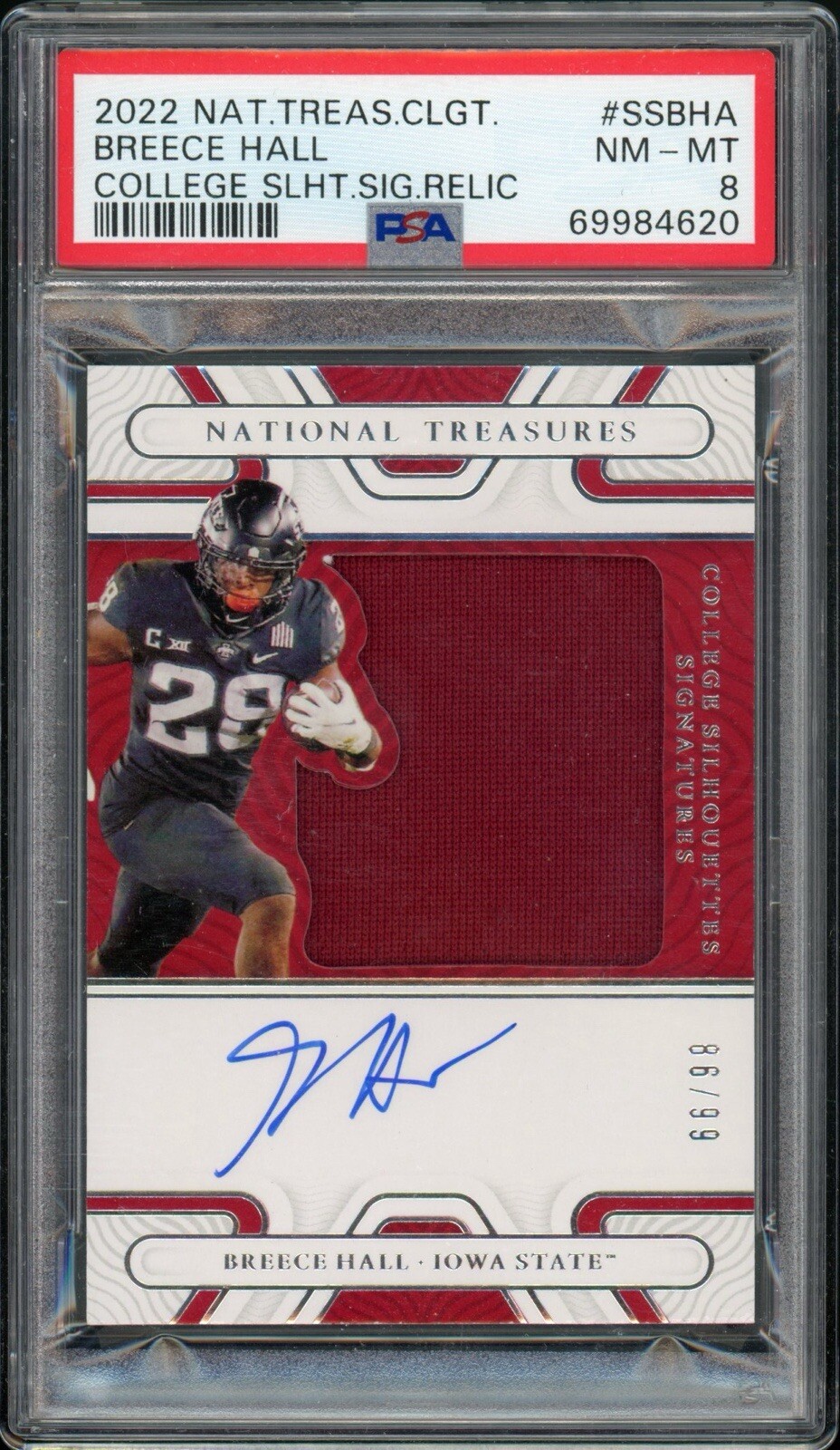 2022 Panini National Treasures Collegiate Breece Hall Patch Auto /99 ...