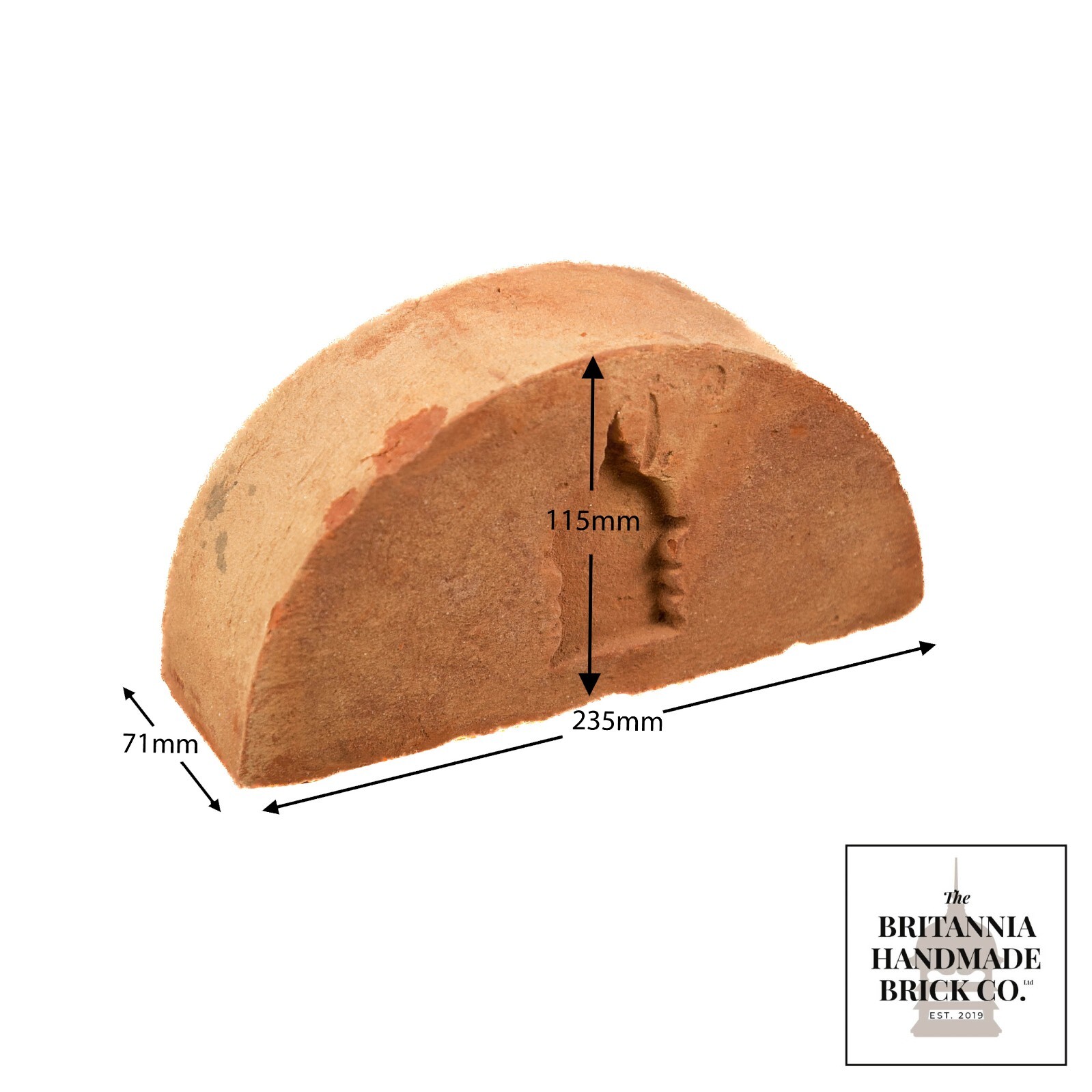 Half Round Red Coping, Half Cheese Moon "BRITANNIA BRICKS" Handmade ...