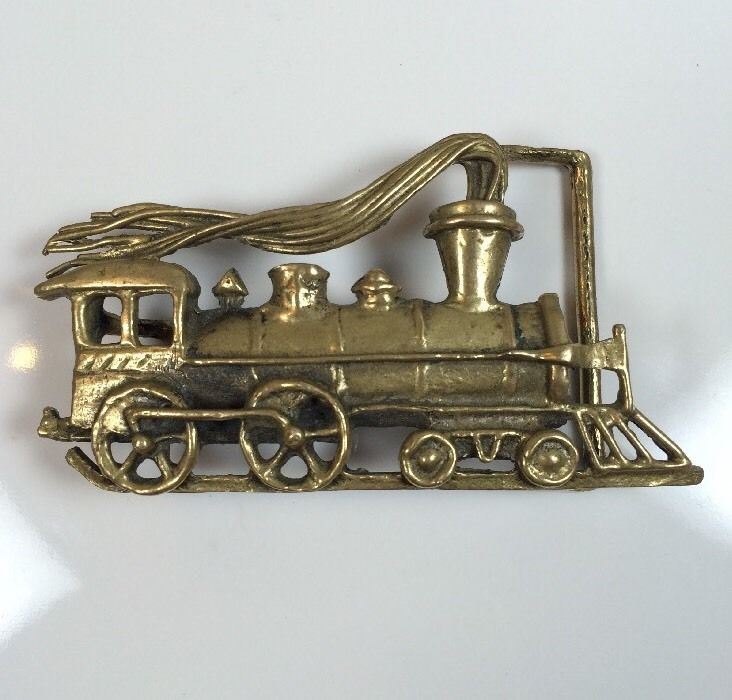 Rare Ivar Hyden Steam Train Engine Locomotor Brass Belt Buckle Artist ...