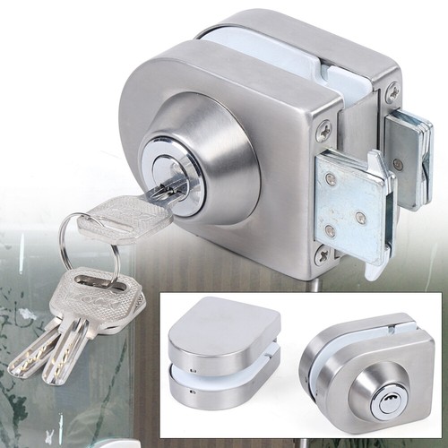 1 Double Glass Cabinet Locks 10mm 12mm Display Door Lock Set W 3 Keys