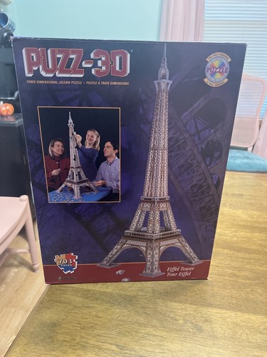 Wrebbit PUZZ-3D EIFFEL TOWER Three-Dimensional Puzzle 703 PC 40" TALL 1995 | eBay