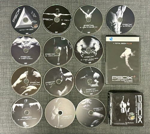 P90X Extreme Home Fitness 12-DVD Workout Set + P90X Total Body Plus 3 ...