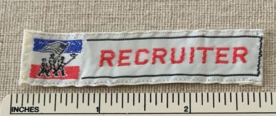 Vintage RECRUITER Boy Scouts of America Uniform Strip PATCH BSA Woven ...