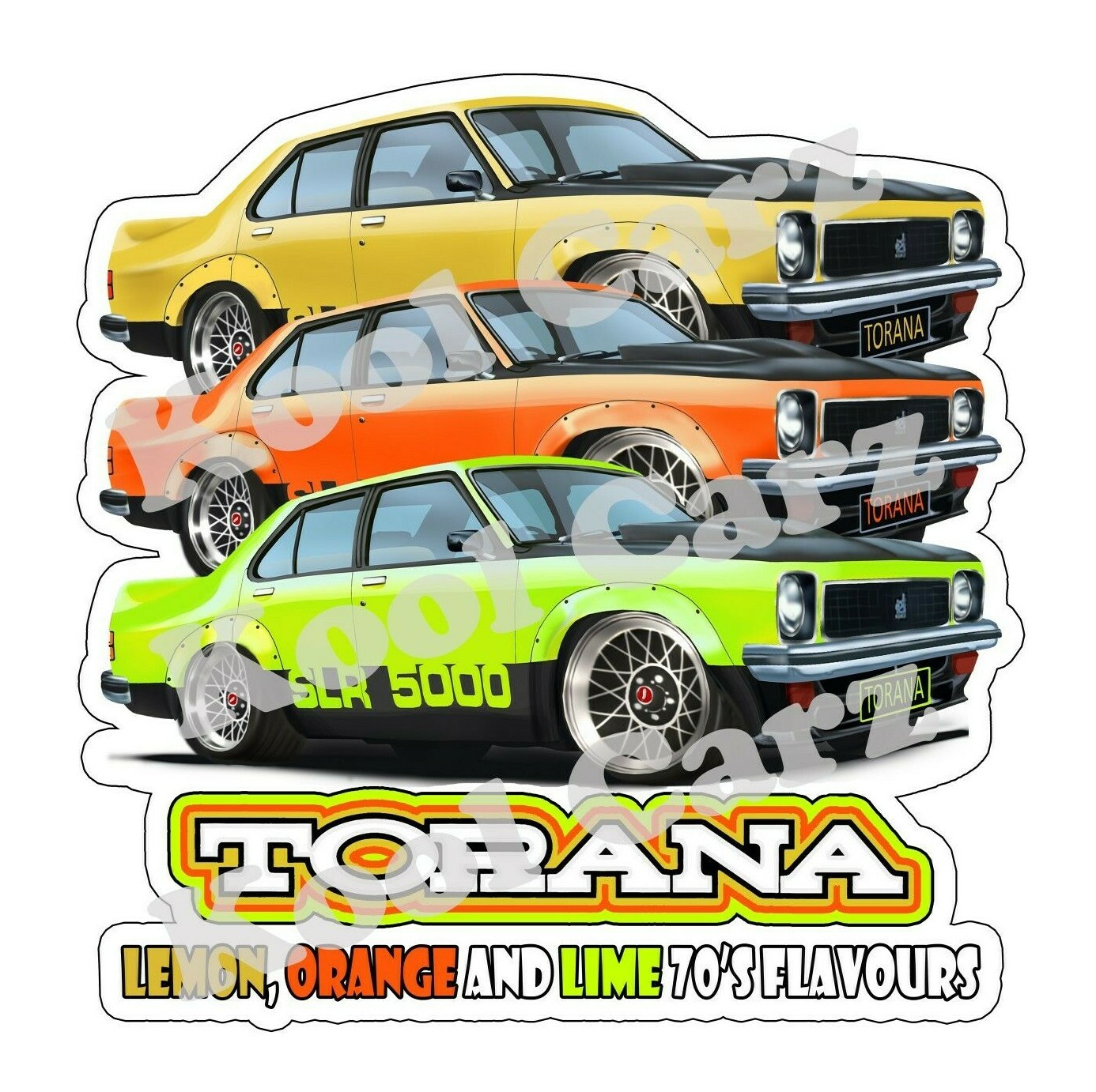Car Window Vinyl stickers, Holden Torana SLR 5000, 70's Flavours, Decal ...