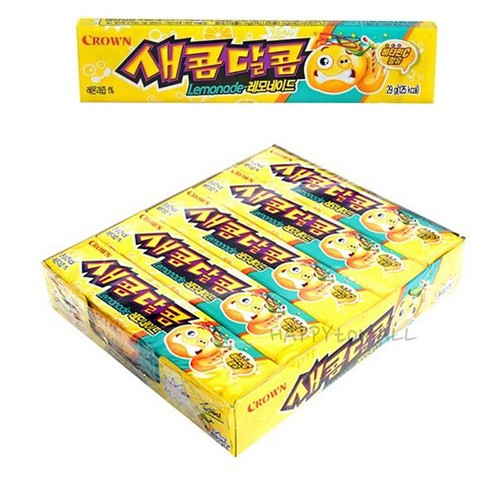 Korean CROWN Sweet and Sour Chewy Candy Snack Food Lemonade 29gX15Packs ...