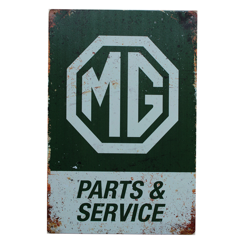 2xMetal Tin Sign MG PARTS Garage Rustic Look Vintage200x300mm Man Cave ...