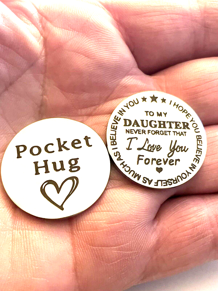 A Little Pocket Hug Token Daughter Stainless Steel Inspirational w/Love ...