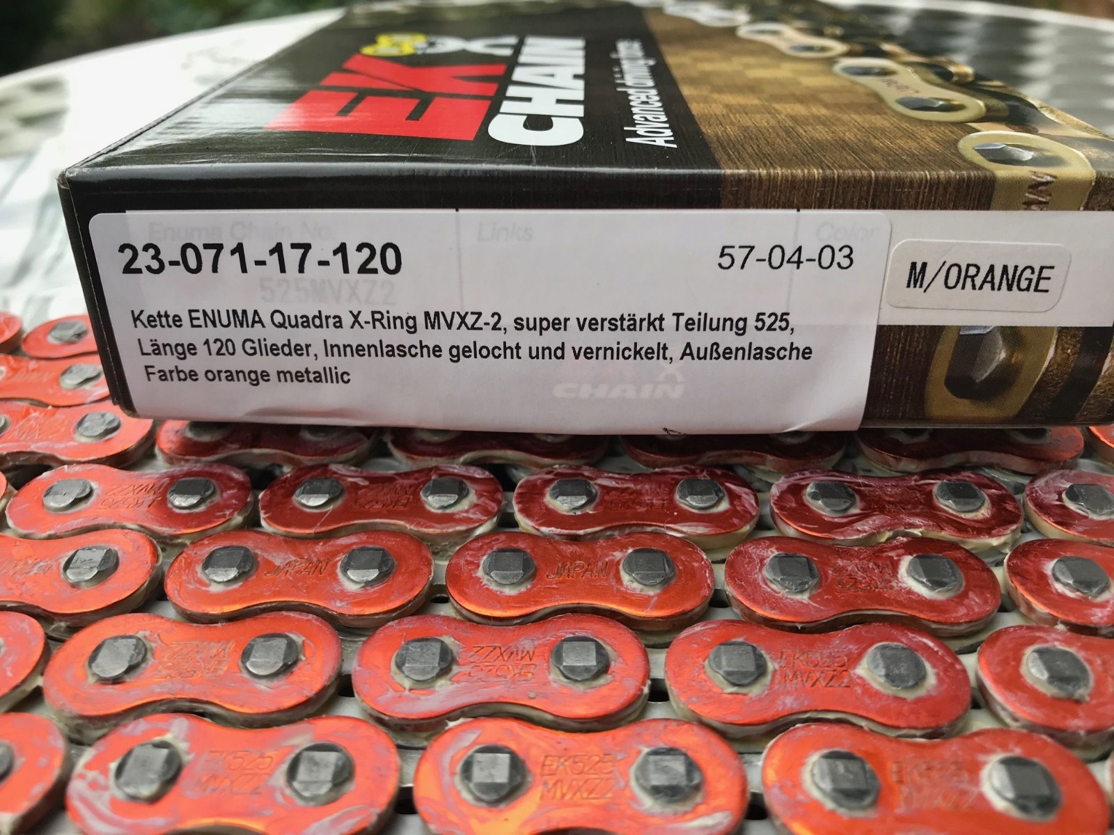 Enuma Catena Metallico Arancione, Ek 525 MVXZ2, Ktm LC8 #525, 120 ...