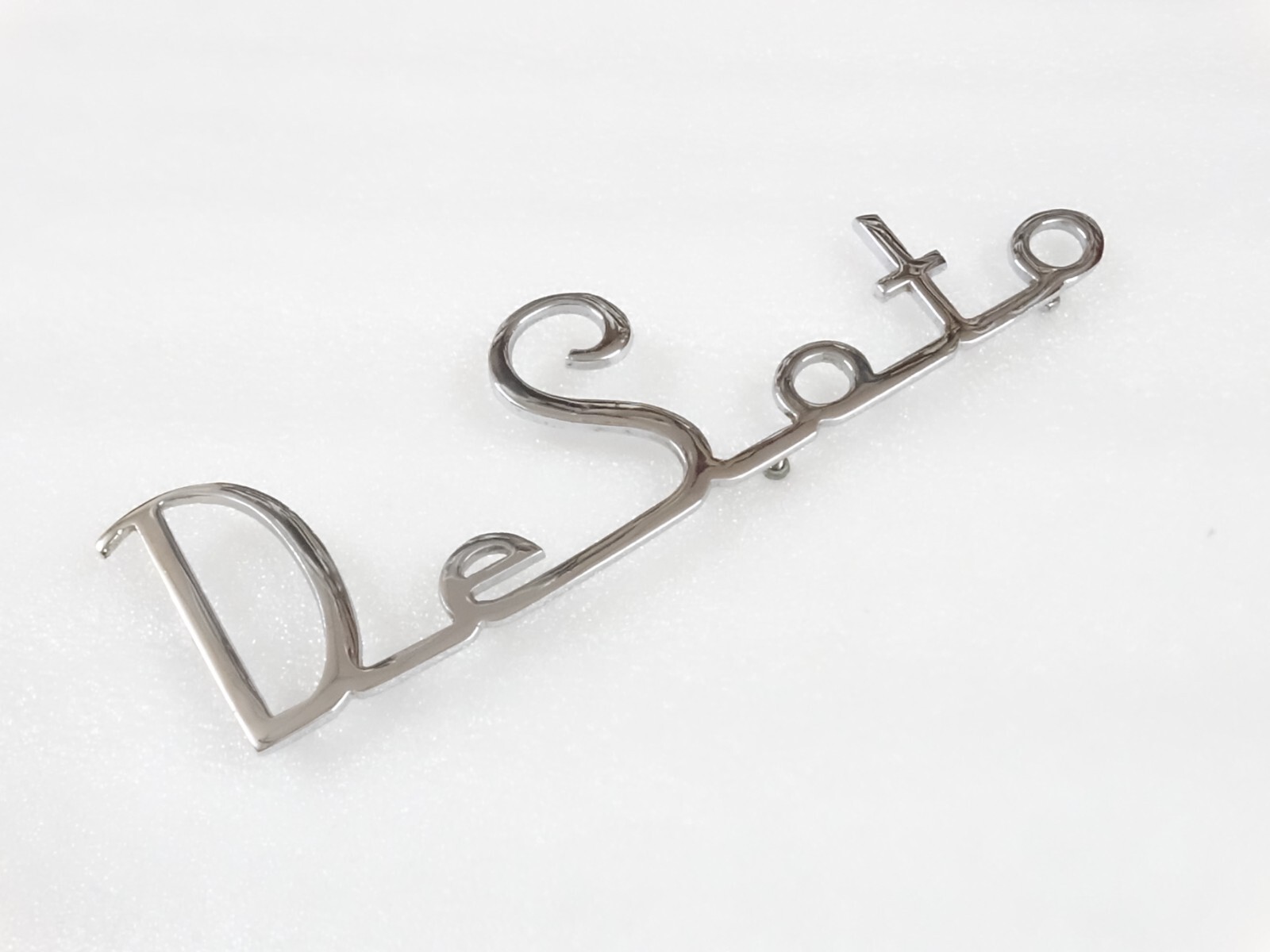 CHROME PLATED BADGE DECAL MONOGRAM EMBLEM FITS TO VINTAGE DESOTO #V189 ...