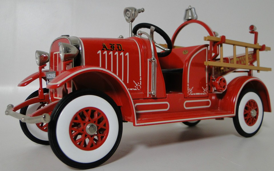 Ford Fire Engine Truck MINI Pedal Car Metal Body Pumper | eBay