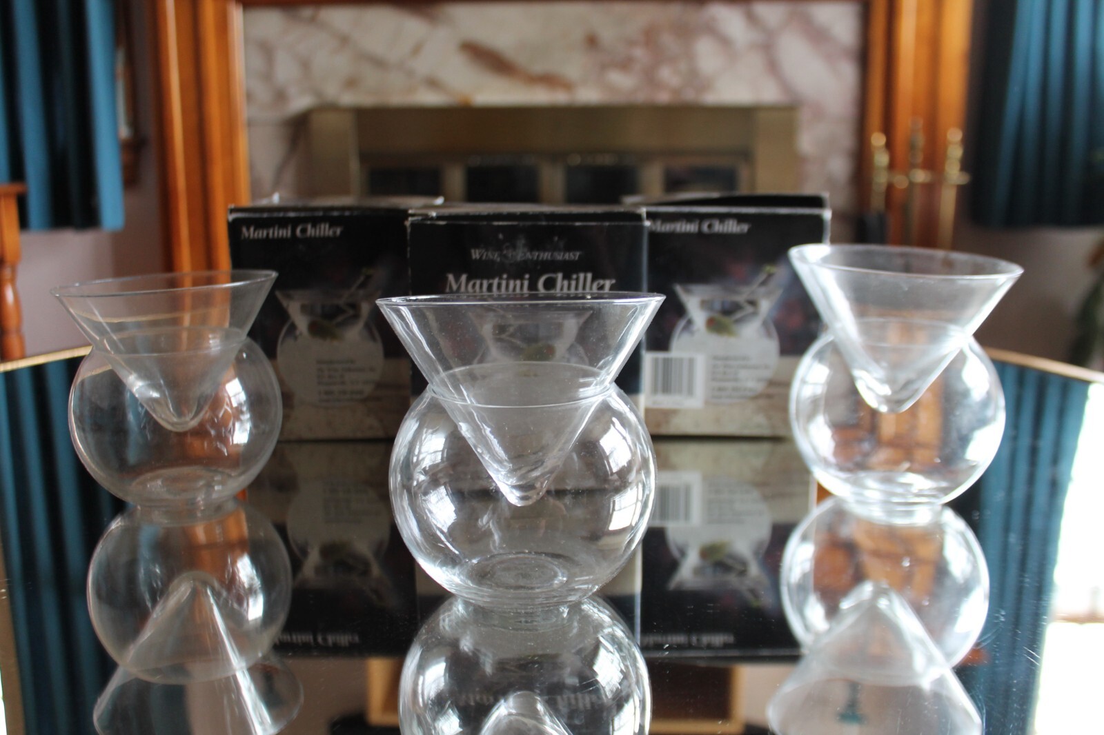 WINE ENTHUSIAST Alcohol COCKTAIL Martini Chillers LOT of 3 w/ BOXES ...