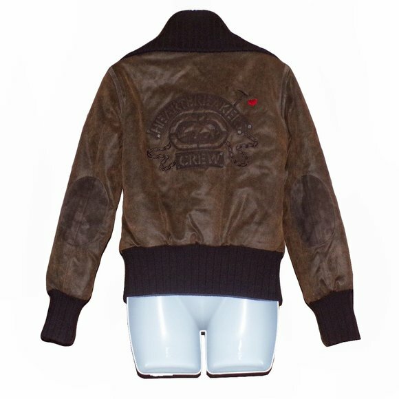 RARE Ecko Red Distressed Faux Leather Jacket - Gem