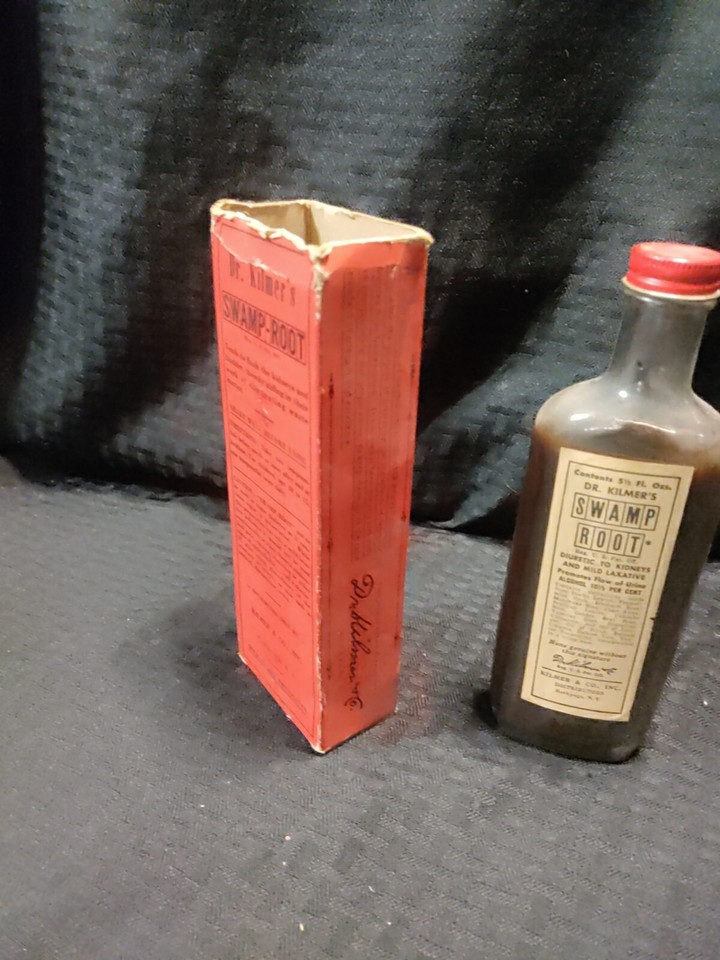 Dr. Kilmer's Swamp Root bottle And Rare Box 1906 Patent Med | eBay