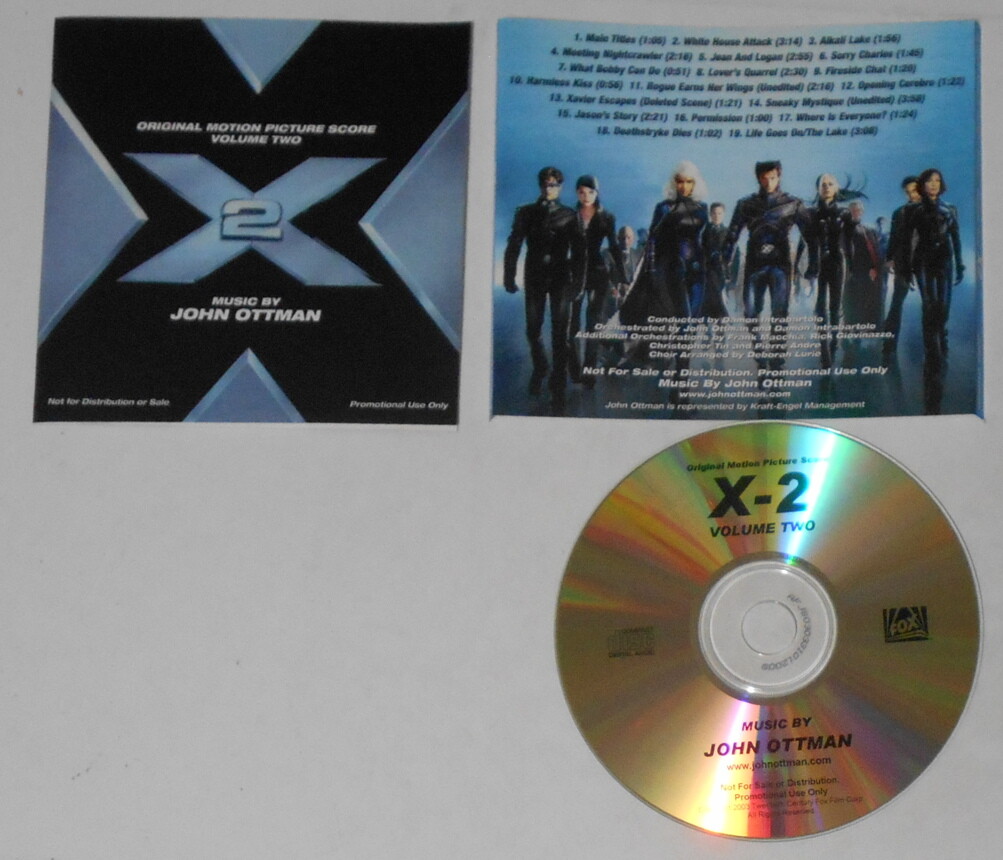 X-Men X2 Soundtrack Volume 2 - John Ottman - U.S. promo cd | eBay