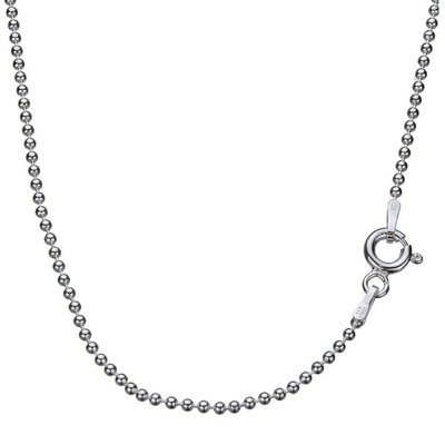 925 Sterling Silver 1.5mm Bead Ball Chain Necklace Italy | eBay