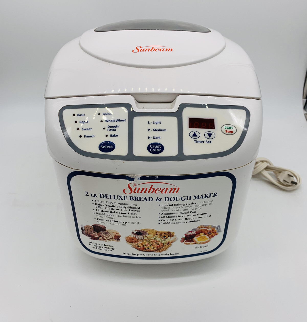 Sunbeam 2 Pound Bread Maker Automatic Machine Model # 5820 With Bread ...