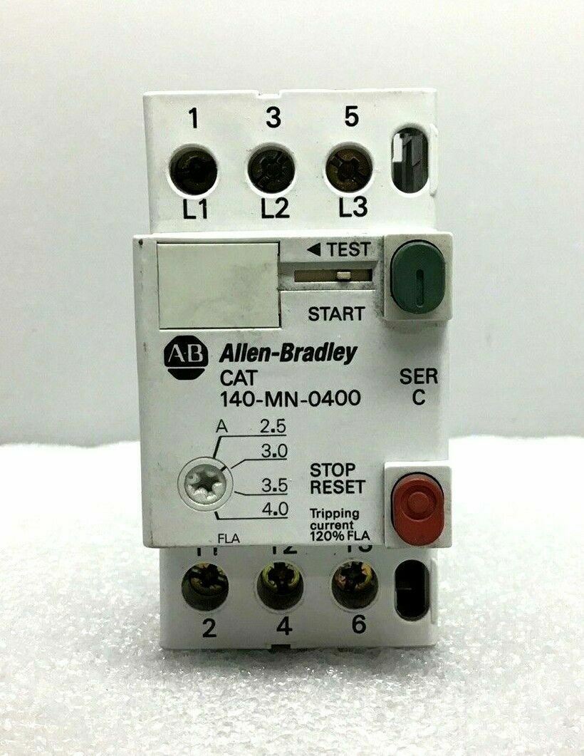 ALLEN BRADLEY 140-MN-0400 MANUAL MOTOR STARTER SER C 2.5-4.0A | eBay