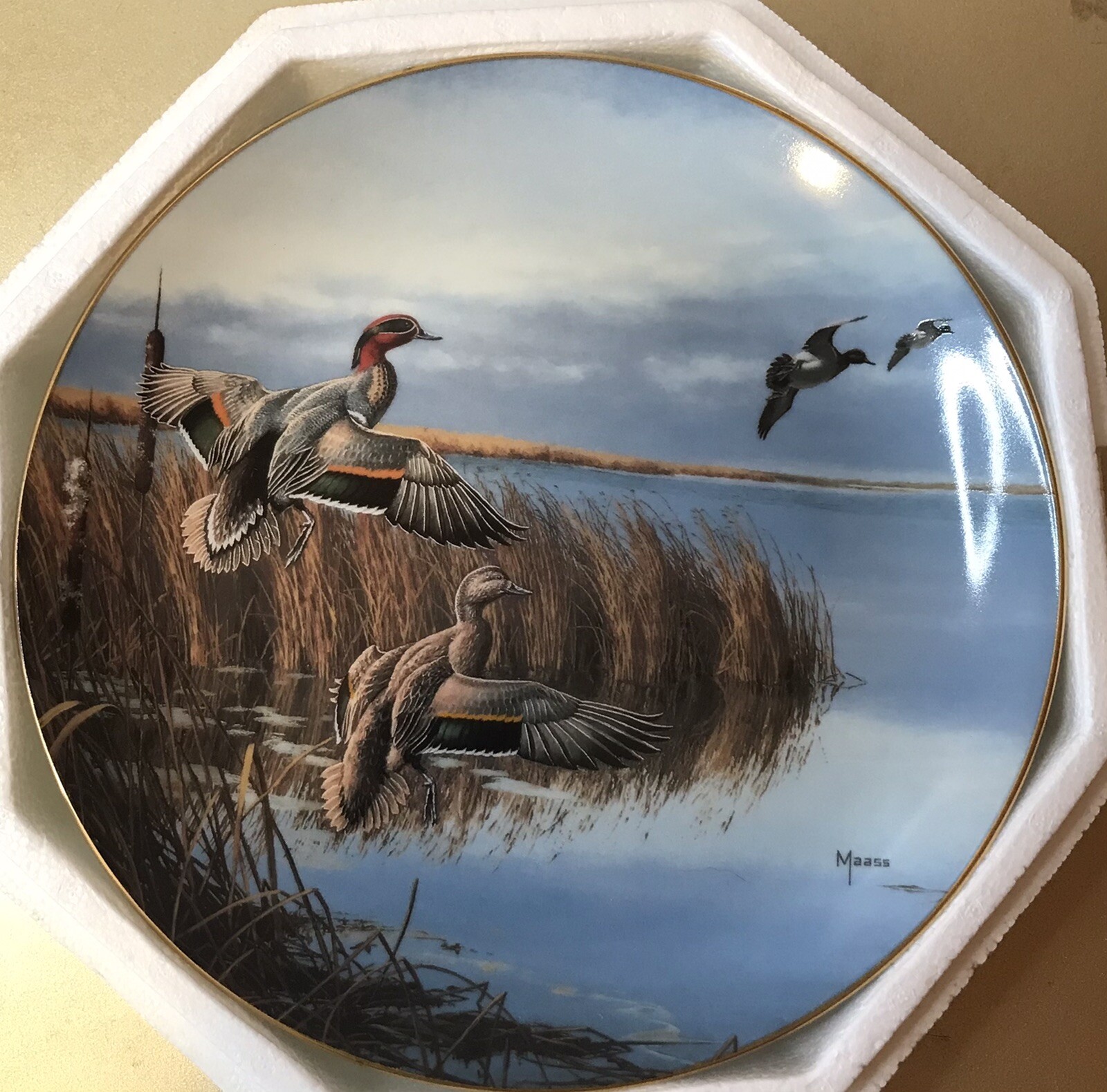 Complete Set of (8) Danbury Mint Plates: Ducks Taking Flight by David ...
