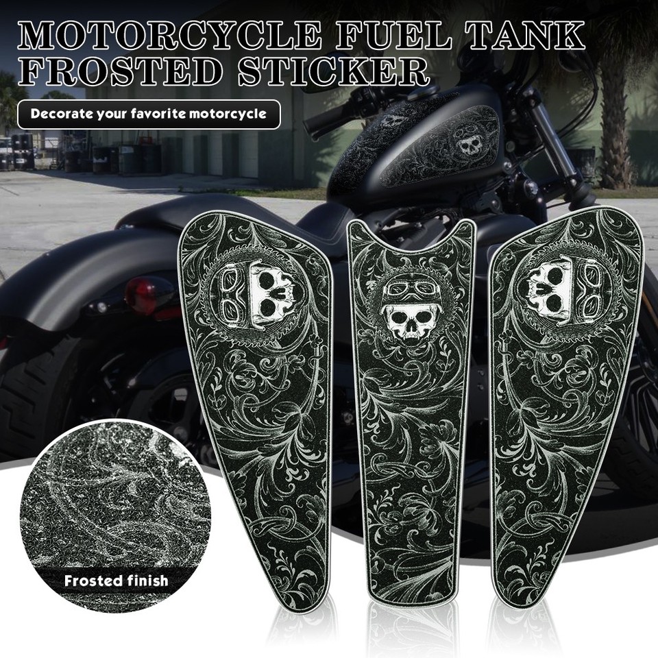 Motorcycle Tank Pad 1Set Decal 3D For Harley Softail Dyna Bobber Models ...