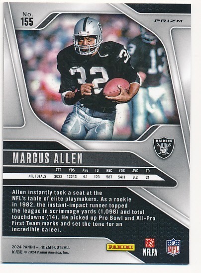 MARCUS ALLEN 2024 PANINI PRIZM GREEN #155 LAS VEGAS RAIDERS MINT | eBay
