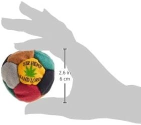 World Footbag Sir Hemp Hacky Sack Footbag, Black/Green/Grey/Red/Tan ...