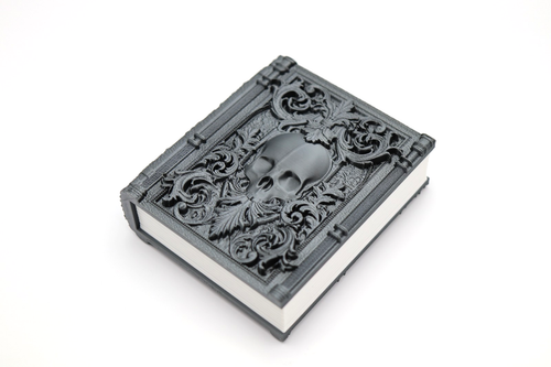 NECROMANCER Tome in Charcoal, MTG Book, Secret Storage, Dice, Cards etc ...